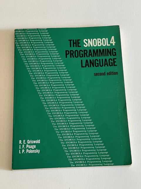 THE SNOBOL4 PROGRAMMING Language Second Edition Paperback $17.00 - PicClick