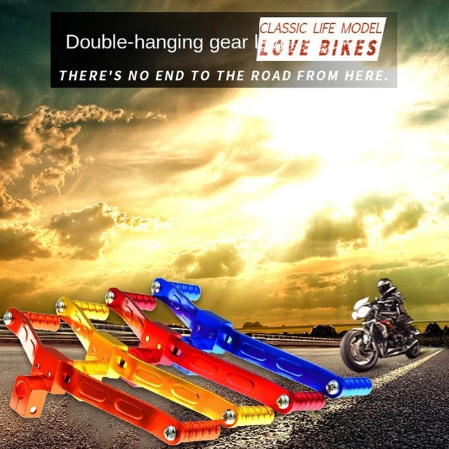 DOUBLE-HEADED GEAR SHIFTER Motorcycle Gear Shift Lever Footrest Pedal ...