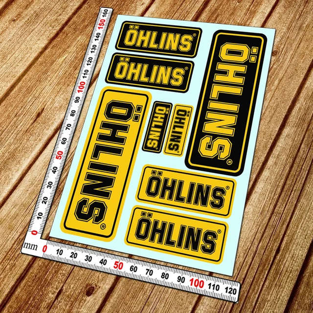 OHLINS SHOCKS SPONSOR decals set sheet 8 motorcycle sticker superbike £ ...
