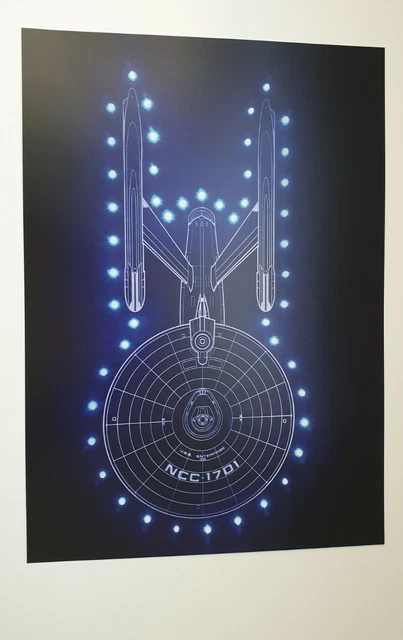 STAR TREK USS enterprise ncc1701 shields up A3 poster EUR 14,08 ...