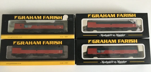 X4 GRAHAM FARISH Royal Mail Rail Express Systems MK 1 GUV RES EWS Coach ...