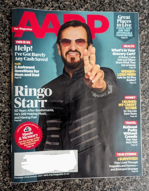 AARP MAGAZINE DECEMBER 2023/January 2024 Ringo Starr Music & Memory EUR ...