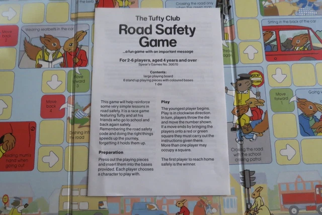 VINTAGE TUFTY CLUB ROAD SAFETY Board Game Spears 1989 - Complete £19.99 ...