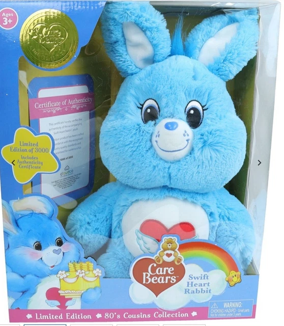 LIMITED EDITION 1980'S Care Bear Cousin Swift Heart Rabbit BNIB $75.00 ...