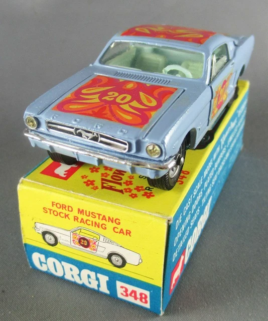 CORGI TOYS 348 - Ford Mustang Fastback 2+2 Flower Power Proche Neuf ...