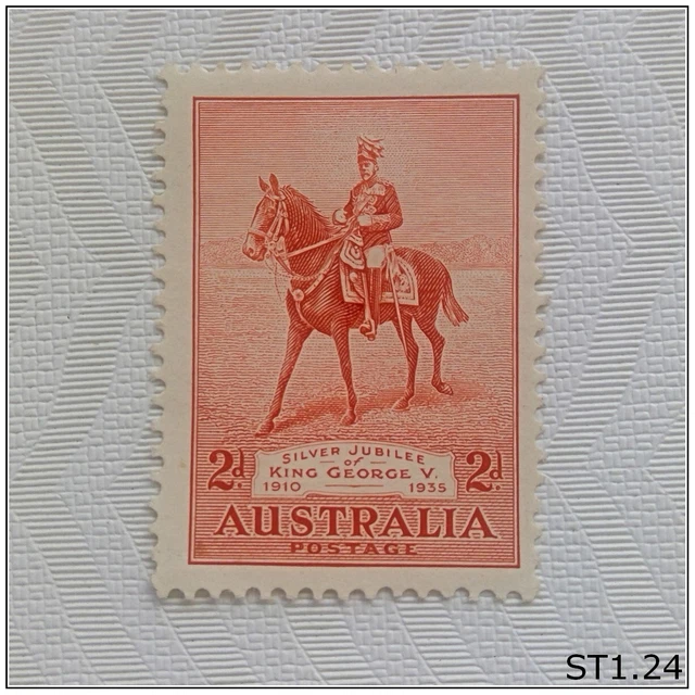 AUSTRALIA POSTAGE STAMP 2d Silver Jubilee King George V 1935 Red EUR 3 ...