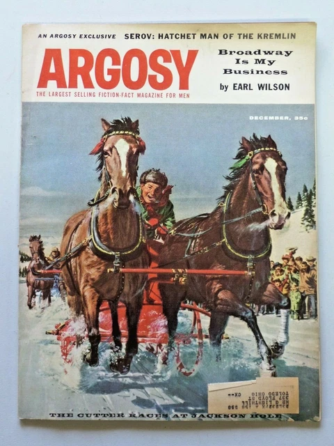 VINTAGE ARGOSY MAGAZINE Fiction Fact for Men Dec. 1957 Cutter Horse ...