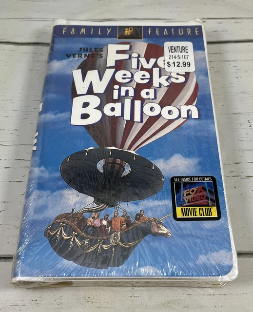 FIVE WEEKS IN a Balloon (VHS, 1996) Clamshell Video Tape Rare - Brand ...