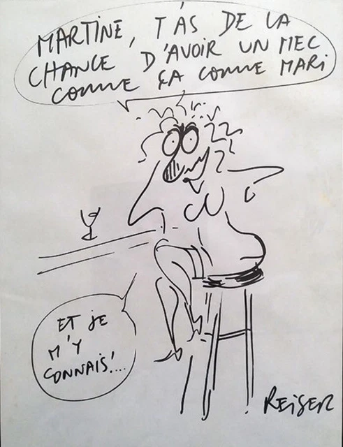 RARE DEDICACE MAGNIFIQUE DESSIN Jean-Marc Reiser signé Autographe ...