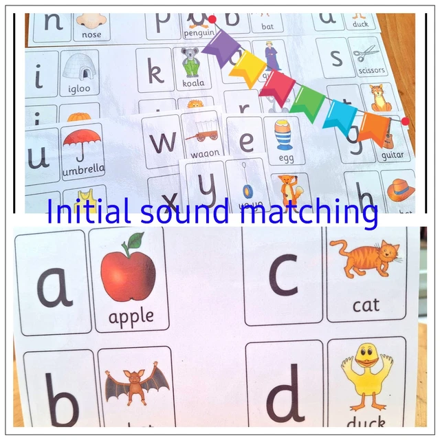 INITIAL SOUNDS ALPHABET Matching Cards KS1/EYFS Reception- Phonics ...
