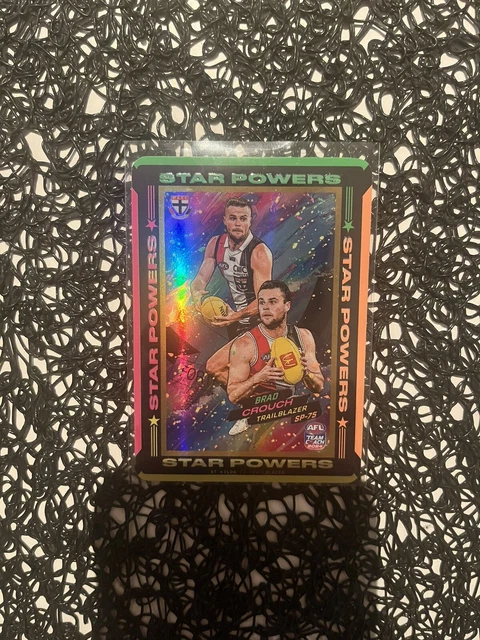 2024 AFL TEAMCOACH Neon Star Powers St Kilda Brad Crouch SP-75 (Code ...