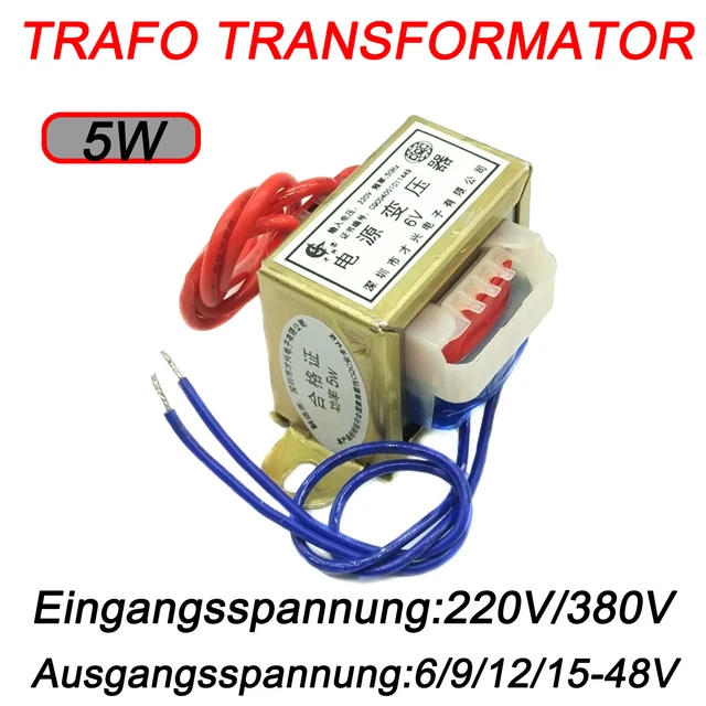 5W TRAFO TRANSFORMATOR Netztrafo DB-5VA Eingang 220V/380V Einzel/Dualer Ausgang EUR 9,27 ...