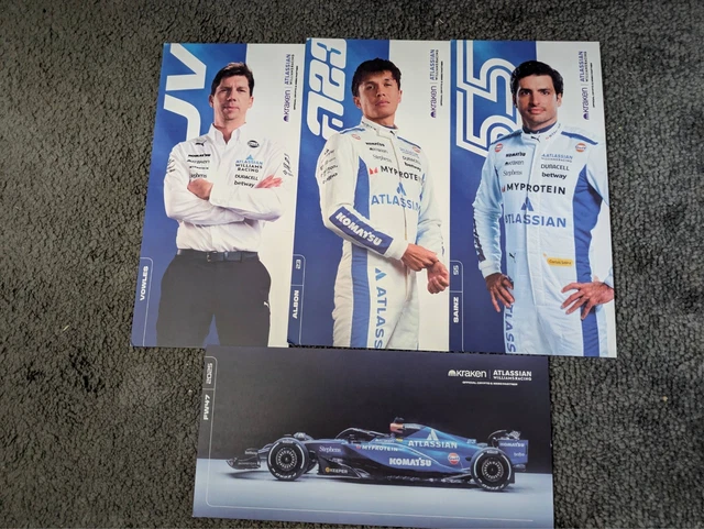WILLIAMS RACING F1 2025 Driver Cards - Alexander Albon and Carlos Sainz ...