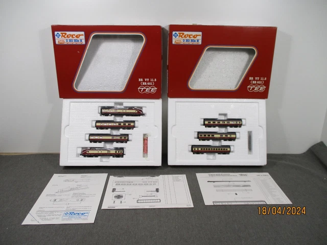 ROCO SPUR N 23005/23006 Dieseltriebzug-Set, Ergänzungs-Set BR601 Analog ...