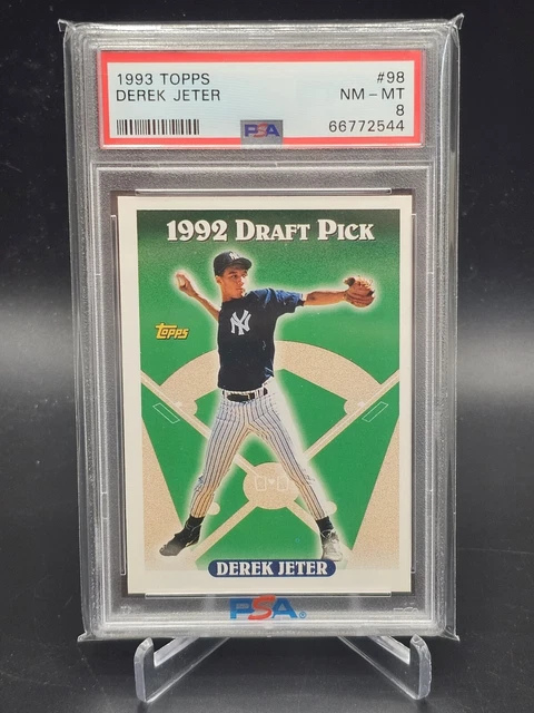 1993 TOPPS #98 Derek Jeter ROOKIE RC PSA 8 quasi nuovo-mt New York ...
