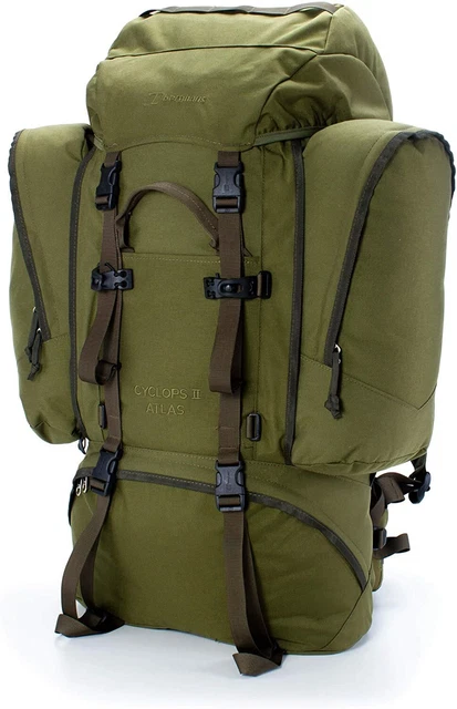 BERGHAUS ATLAS IV 110 Litre Cyclops Rucksack Pack Army Olive Green ...