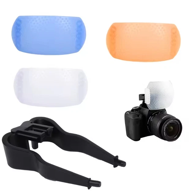 3 COLOR 3 in 1 Pop-Up Flash Diffuser Cover for Canon Nikon Pentax Kodak ...