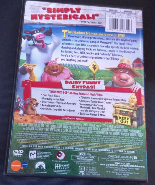 NICKELODEON ~ BARNYARD ~ (DVD, Full Screen, 2006) Kevin James ...