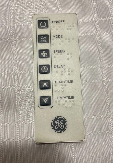 GE BRAILLE AIR CONDITIONER REMOTE CONTROL Tested Includes Battery! $29. ...