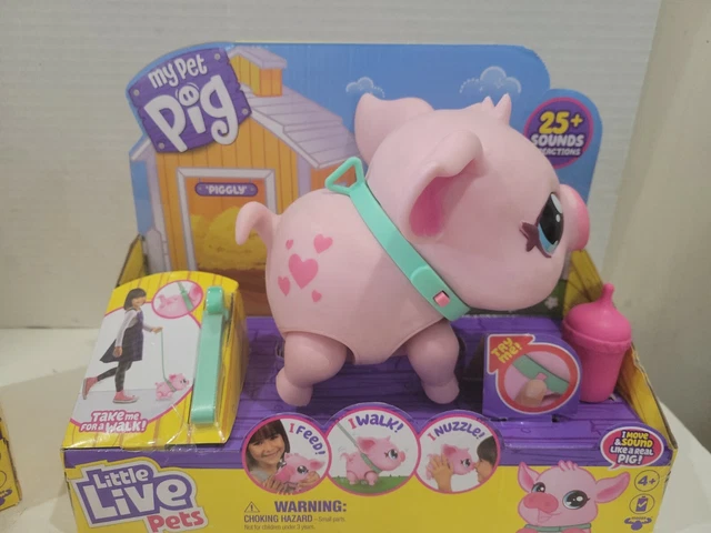 LITTLE LIVE PETS MY PET PIG Feed Walk Nuzzle Dance 25 Sounds Reacts £15 ...