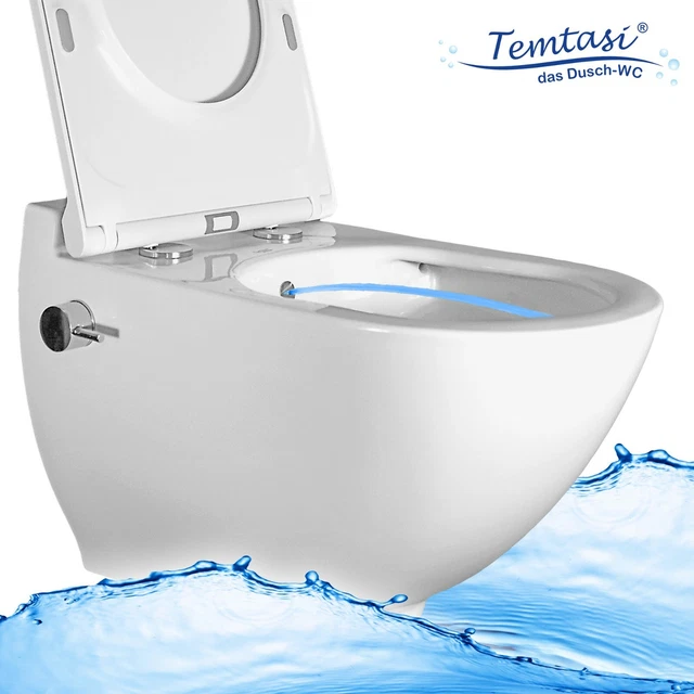 DUSCH WC DECKEL integrierte Armatur spülrandlos Taharet #4N EUR 190,00 ...
