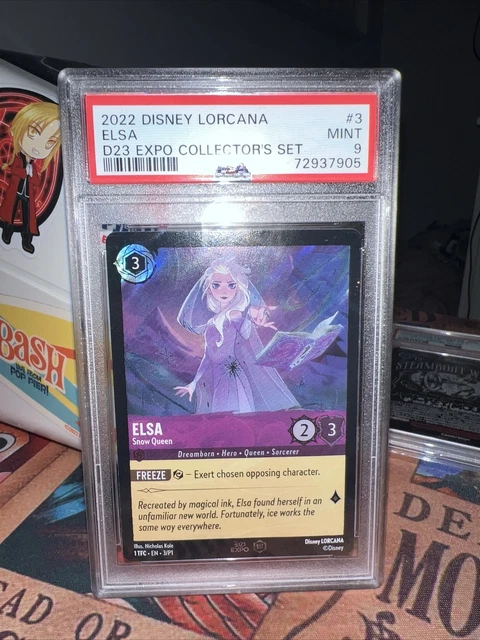 2022 DISNEY LORCANA D23 Expo Elsa Snow Queen Promo, PSA 9 première ...