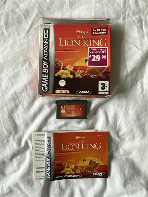 DISNEY'S THE LION King For Nintendo Game Boy Advance GBA Complete £10. ...