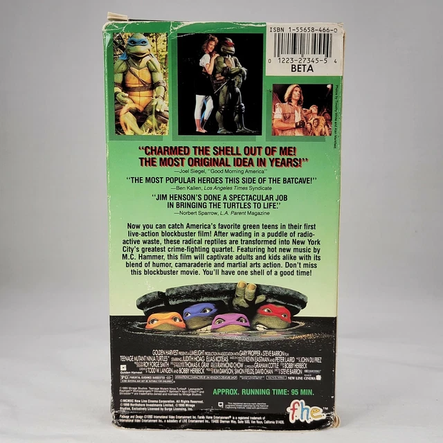 RARE BETAMAX TEENAGE Mutant Ninja Turtles Movie Beta Tape (Not VHS ...