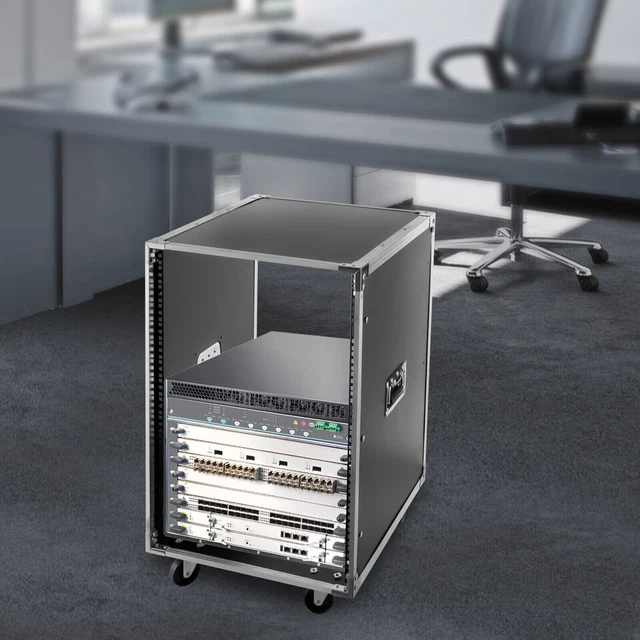 16U SERVER RACK Open Frame 19 inch Rolling Network Data Rack with ...