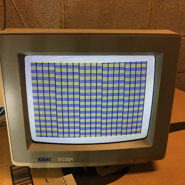 RARE VINTAGE ATARI SC1224 Monitor 12" RGB CRT 15 kHz Color Fully ...