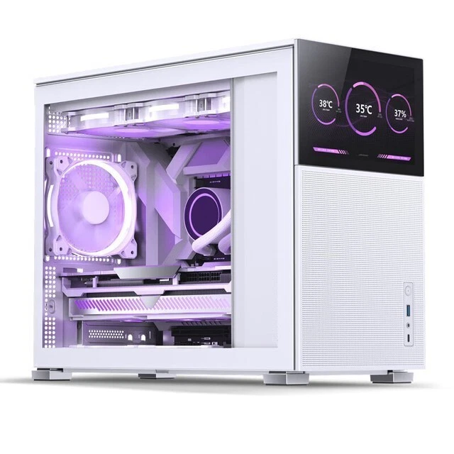 PC CASE GAMING Computer Case With HD Screen Luxury ITX/DTX/MATX /Black ...