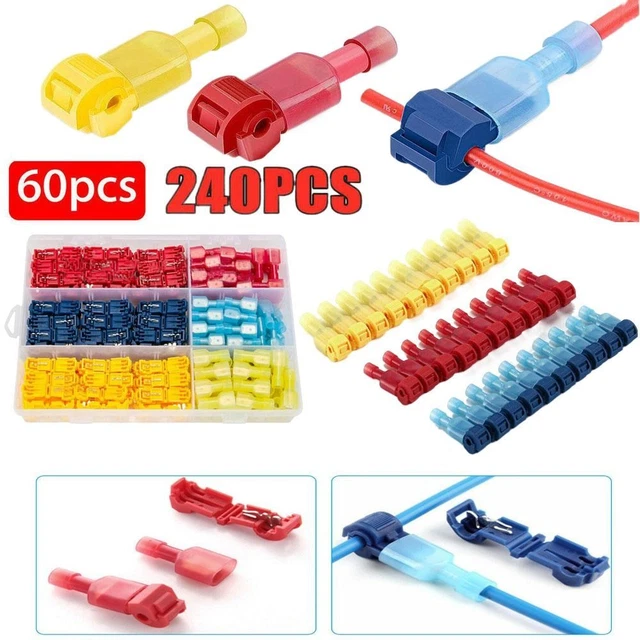 CONNECTOR CRIMP CABLE Terminals Quick Splice T Tap Wire Crimp Wire ...