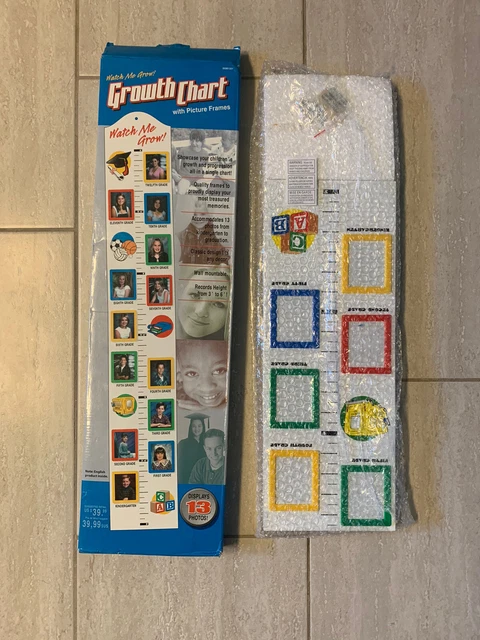 WATCH ME GROW Children's Growth Chart With Picture Frames Display- Open ...