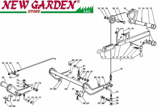 LIFT EXPLODED VIEW Cut Mower Lawn Mower 98cm XL160HD Castelgarden £39. ...