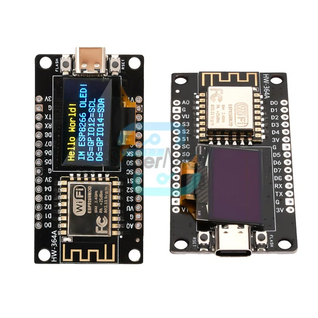 ESP8266 NODEMCU DEVELOPMENT Board Wifi Module CH340C Driver Module 0.96 ...