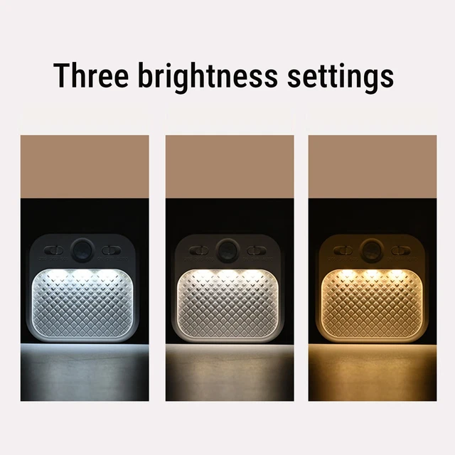 2X LED NIGHT Light&Motion Detector Timer Staircase Hallway Rechargeable ...