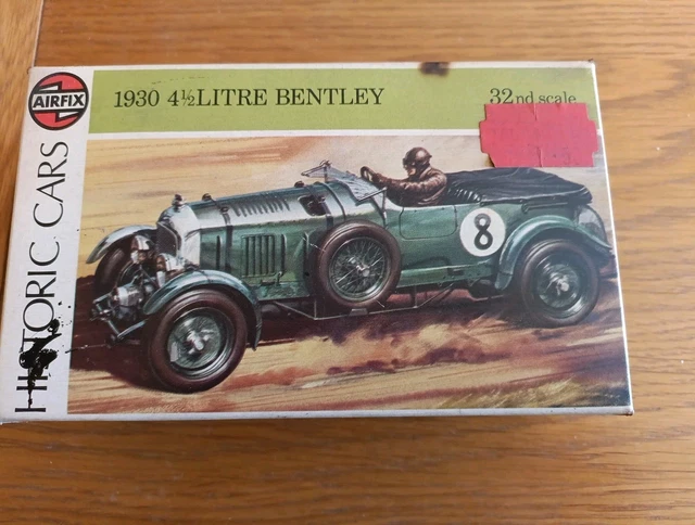 VINTAGE AIRFIX 1:32 Scale 1930 4 1/2 Litre Bentley Plastic Kit Car ...
