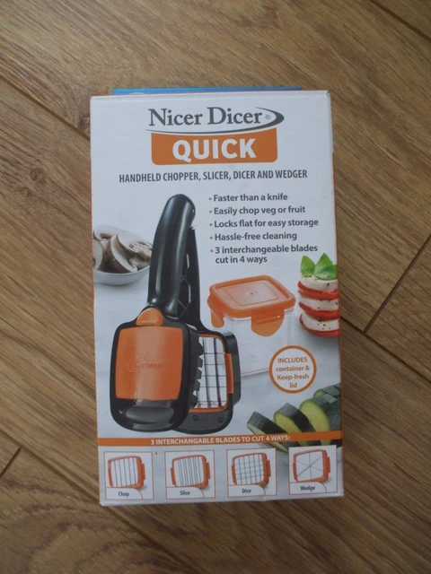 JML NICER DICER QUICK Handheld Chopper, Slicer, Dicer, Wedger. Black and Orange. £5.42 - PicClick UK