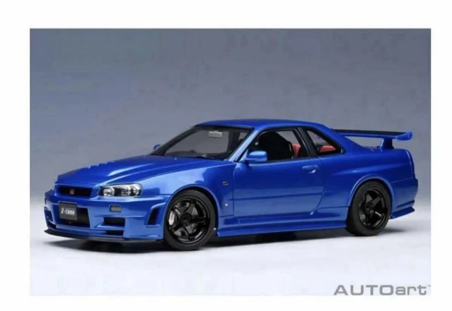 AUTOART NISMO R34 GT-R Z-Tune Bayside Blue 1/18 Scale Diecast Model EUR 372,34 - PicClick FR