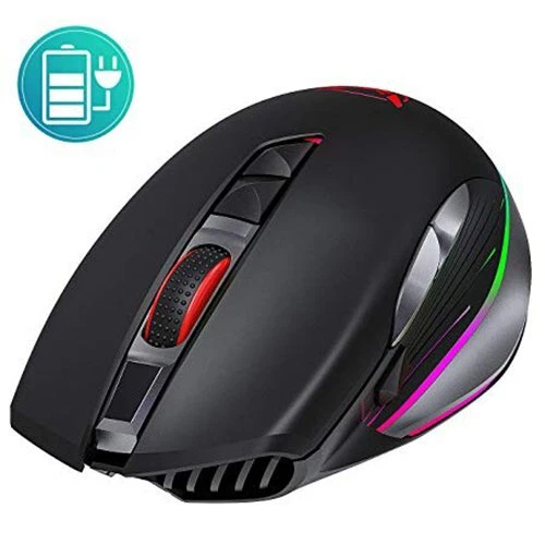 PICTEK 2.4G WIRELESS Dual Mode Wired Gaming Mouse 8 Programmable Key ...