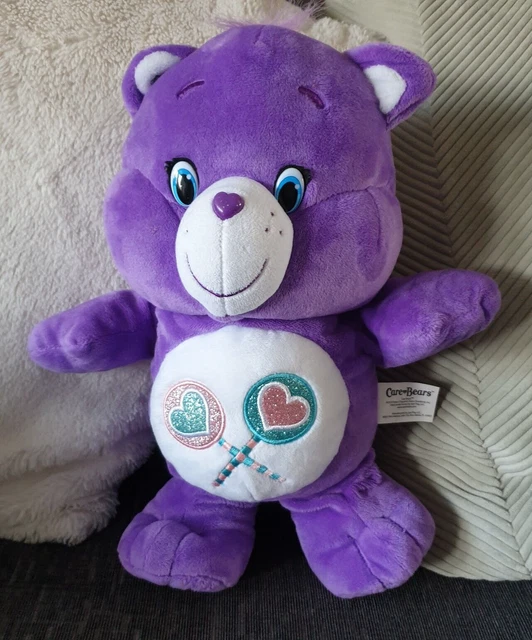 CARE BEARS CANTA insieme ballando orso condiviso orso viola da lavoro 2016 viola peluche EUR 15 ...