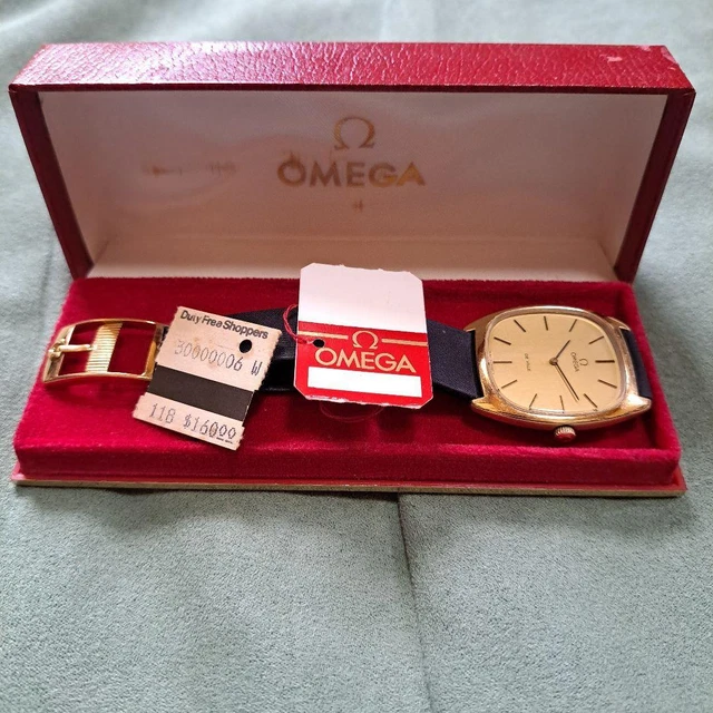 OMEGA DE VILLE Vintage Gold Box Manual Winding Mens Watch Authentic ...
