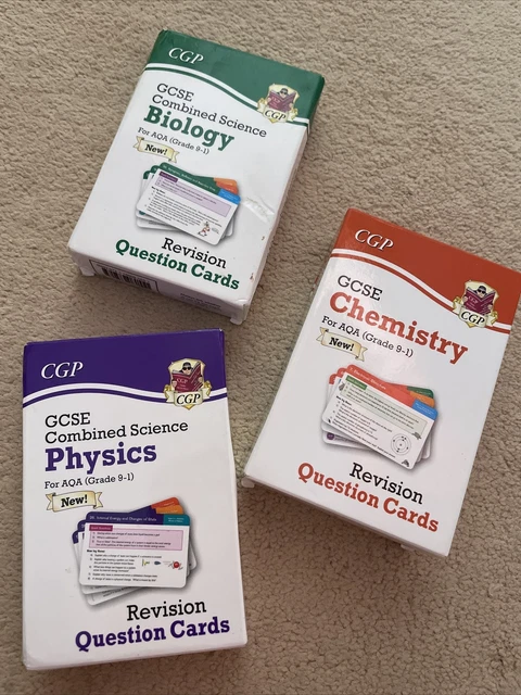 GCSE COMBINED SCIENCE, Physics, Chemistry,Biology AQA Revision Question Cards £14.99 - PicClick UK