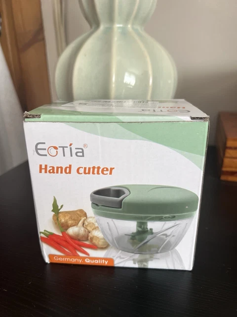 HAND FOOD CHOPPER Pull Cord Eotia Hand Cutter Sage Lid £11.85 - PicClick UK
