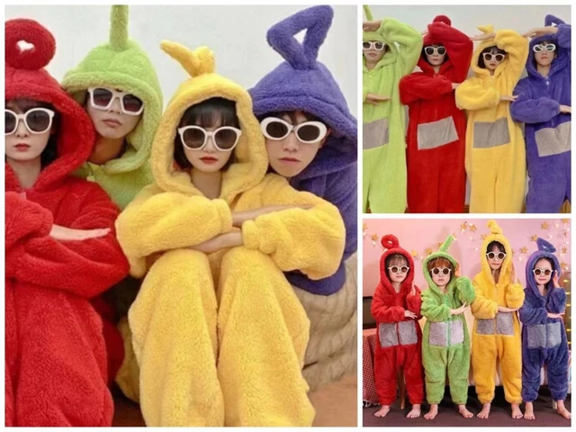 COSTUME TELETUBBIES ADULTO Bambini Disi Onesis Lala Cosplay Tuta ...