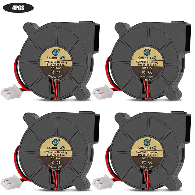4PCS 3D PRINTER 5015 Blower Fan DC 24V Brushless Cooling Fan 2-Pin & 50x50x15mm £9.49 - PicClick UK