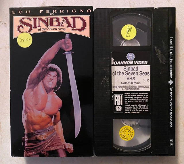SINBAD OF THE SEVEN SEAS LOU FERRIGNO VHS RARA! 1a EDIZIONE RELEASE ...