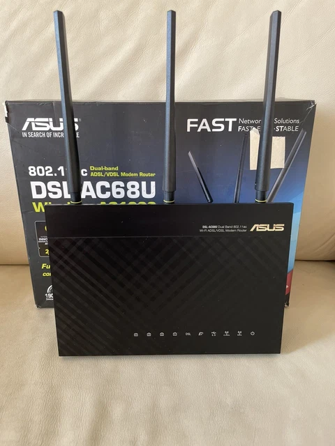 ASUS DSL-AC68U AC1900 Dual-Band WLAN-Modemrouter (VDSL2 / ADSL2/2+) EUR ...