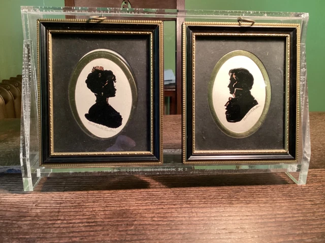 PENNYFARTHING GALLERIES ENID Elliot Linder Silhouette~ Mr Lawrence &Mrs ...