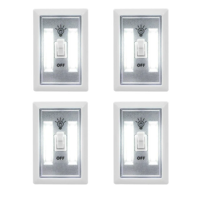 PVC COB LED Switch Wall Night Light Battery Operated Cabinet Garage ...